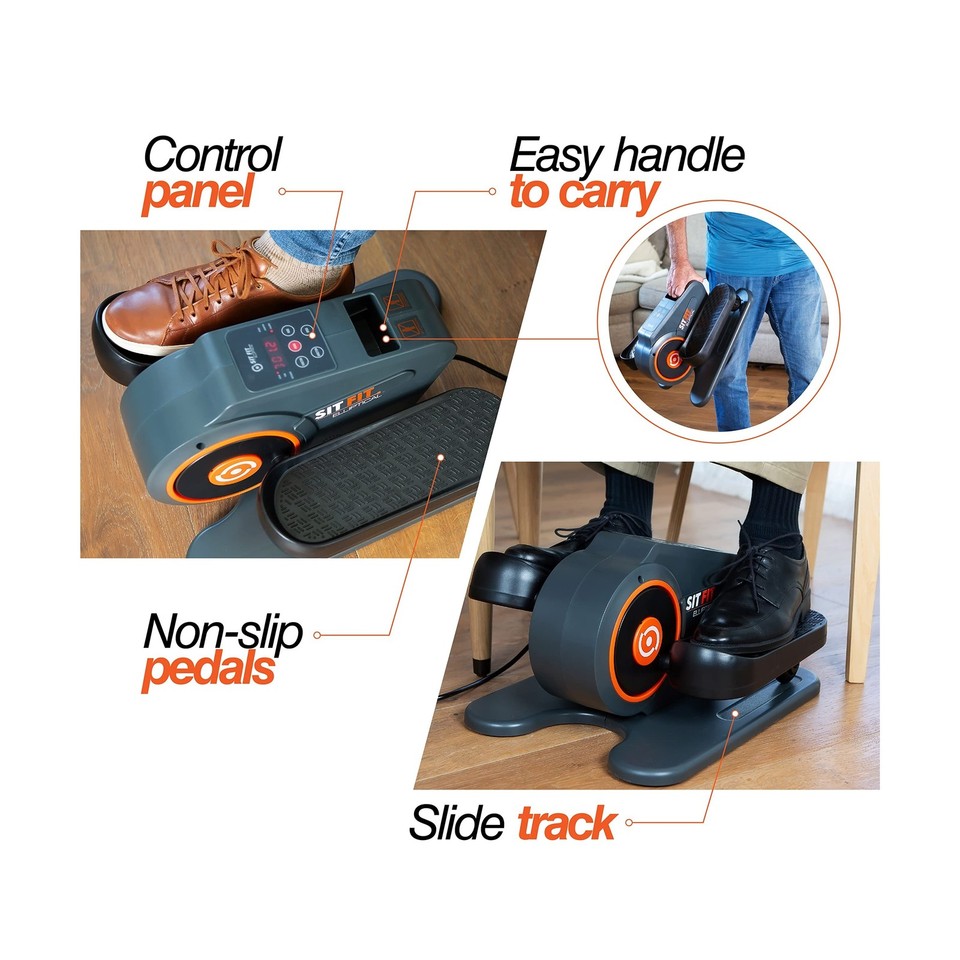 SITFIT, Sit Down and Cycle! Powered Foot Pedal Exerciser for Seniors ...