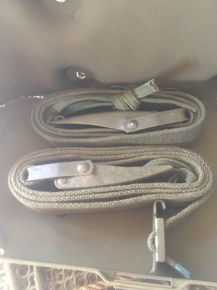 2 Webbing straps green olive drab army US Military OD Medic Stretcher ...