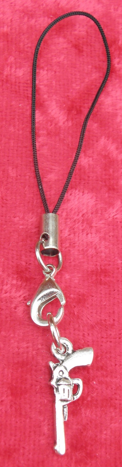 Silver Revolver Gun Mobile Phone Strap Handbag Charm Pendant | eBay