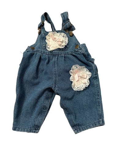 Vintage Hopscotch Denim Ruffle Butt Overalls, Size 6-9 Months | eBay