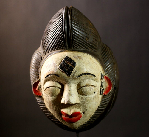 African Gabon Mask Wall Art Decor Unique Ethnic Sculpture Piece-G4396 ...