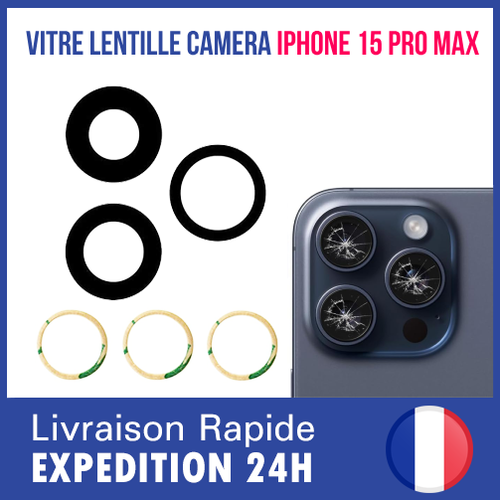 iPhone 15 PRO MAX vitre lentille camera arrière appareil photo lens ...
