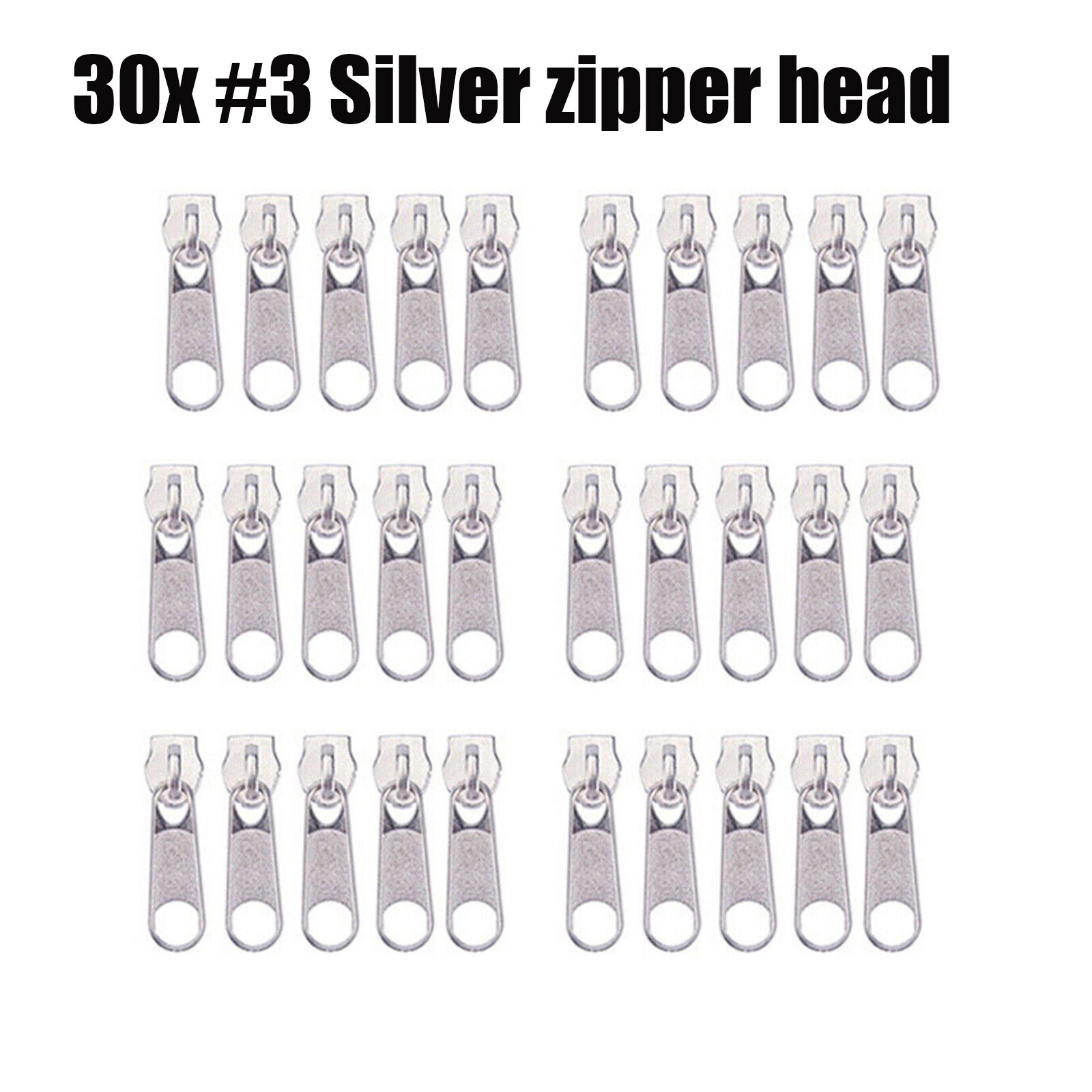 30x Universal Zippers Head Repair Kit Replacement Instant Zip Slider ...