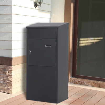 Secure Parcel Delivery Box Package Postbox Large Lockable Courier Bin ...