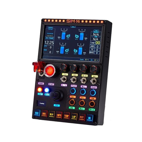 SIMX V7 PRO 7" RGB Button Box Sim Racing Button Box for Thrustmaster ...