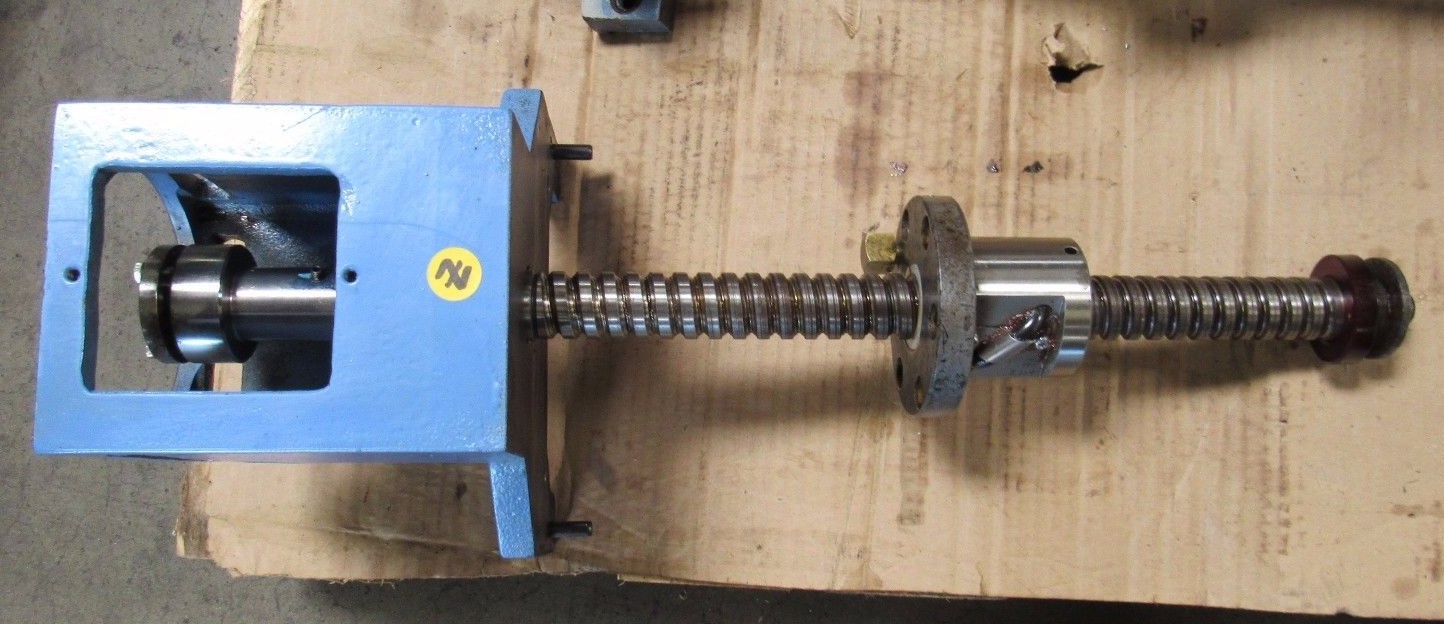 Z-AXIS BALL SCREW ASSEMBLY 21" LENGTH FROM MAZAK IMPULSE 30H DRILL ...