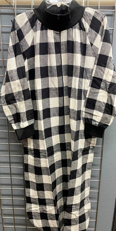 New 100% Cotton Zip Flannel Night Gown Lounger 52" 1X 2X 3X Free ...