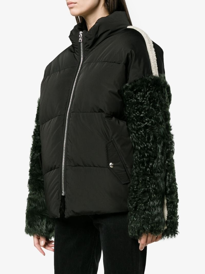 Sandy Liang Shearling Puffer Jacket - Gem