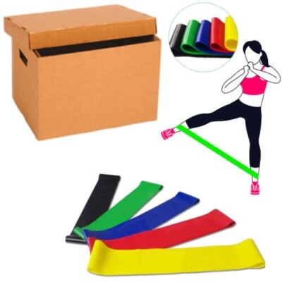 5er Set Fitnessbänder Sport Widerstandsband Gummiband Gymnastikband ...