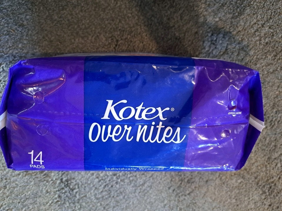 Vintage Kotex Over Nites Maxi Pads 1998 14 COUNT NOS | eBay