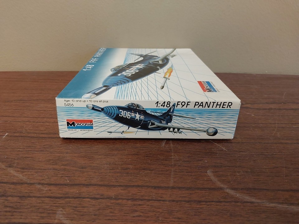 Monogram 1/48 F9F Panther Model Kit #5456 - Sealed Parts | eBay