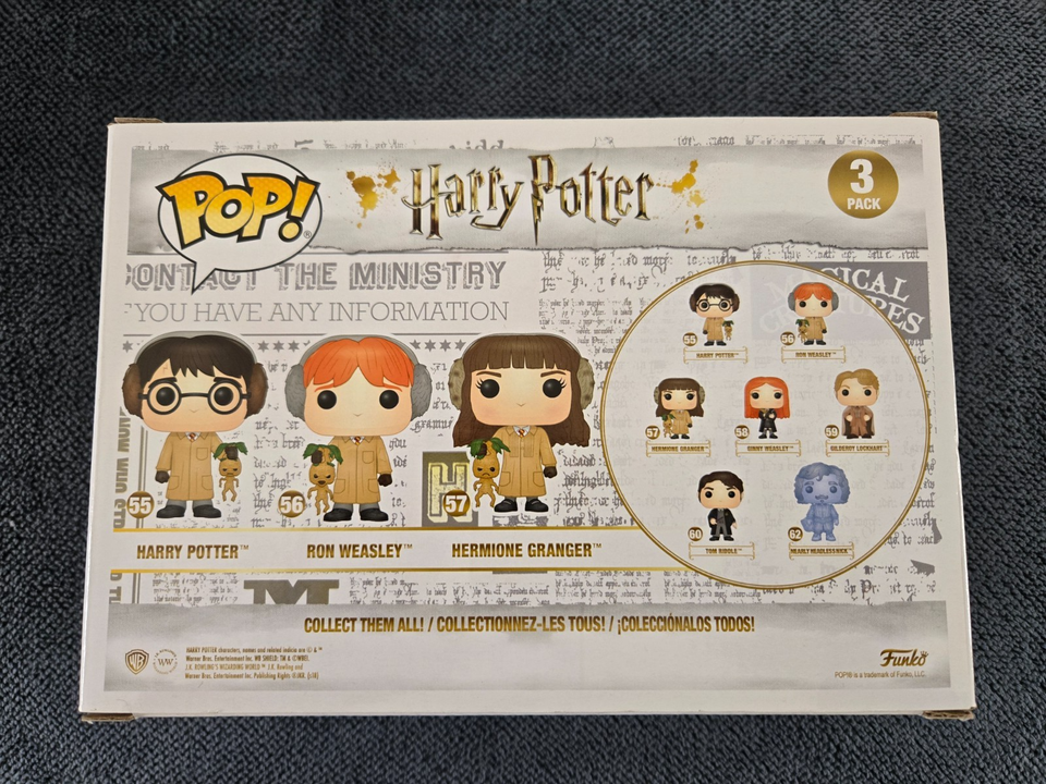 Funko Pop! Vinyl 3 Pack Harry Potter Ron Hermione Barnes & Noble ...