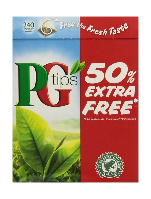PG Tips 240 Bags 2pk 160 Bags 80 Bags - 480 Teabags Total. for sale ...