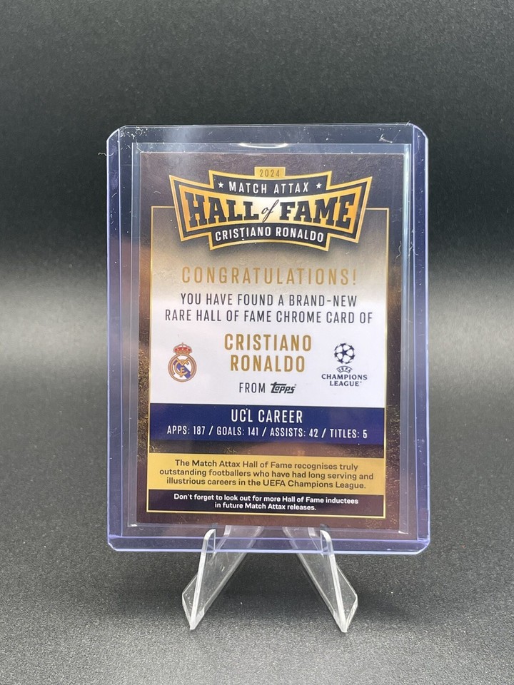 Hall Of Fame Cristiano Ronaldo Match Attax 2024/2025 Real Madrid 24/25 ...