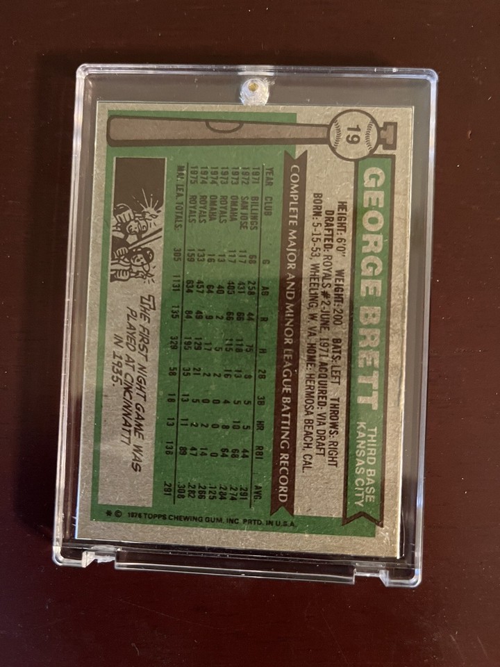 1976 Topps Vintage baseball card #19 George Brett | eBay