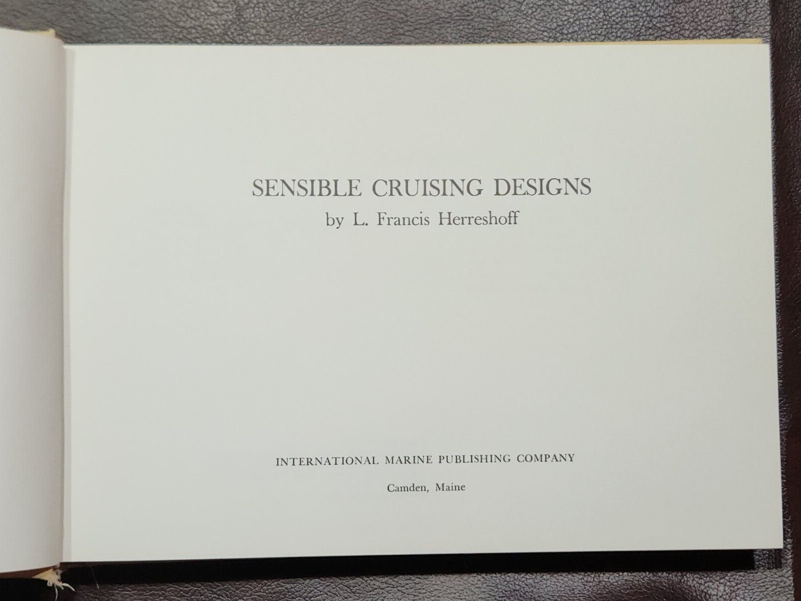 Sensible Cruising Designs by L. Francis Herreshoff 1975 hcdj ~ FIRST EDITION 1st | eBay