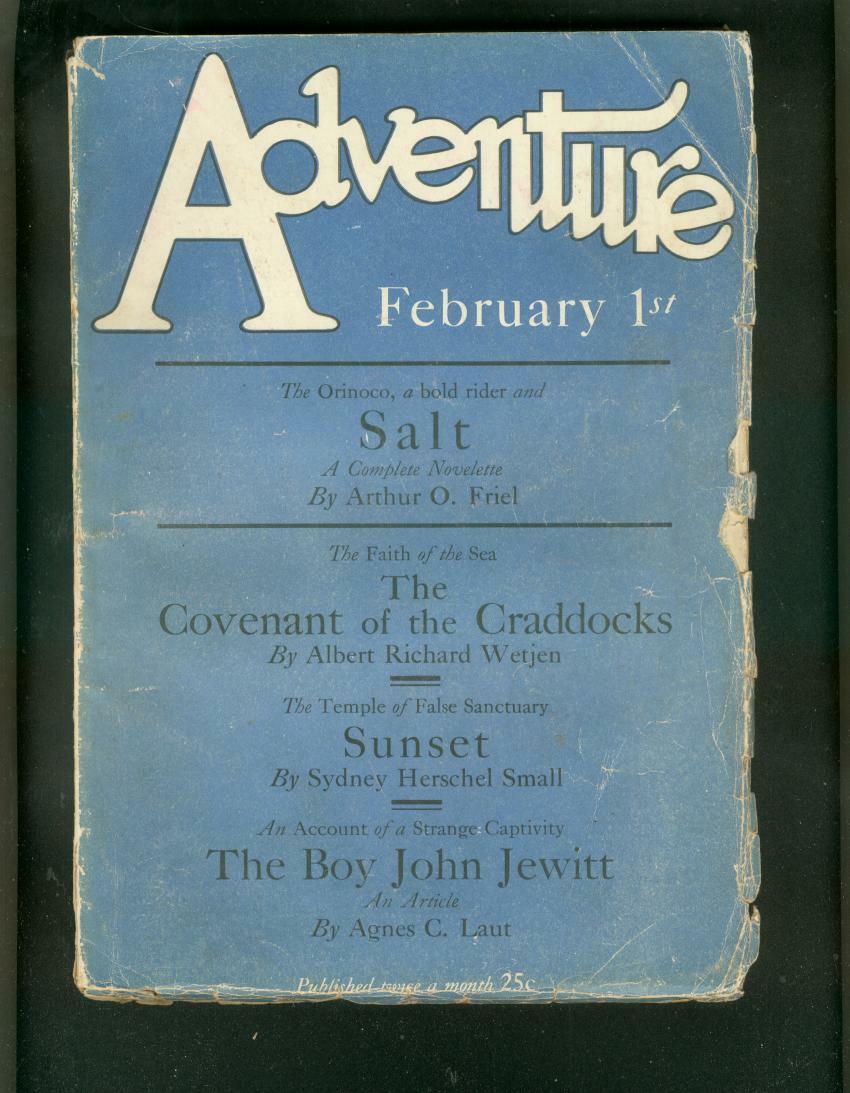 ADVENTURE PULP- 2/1/1927-ARTHUR FRIEL-ROCKWELL KENT ART G | eBay