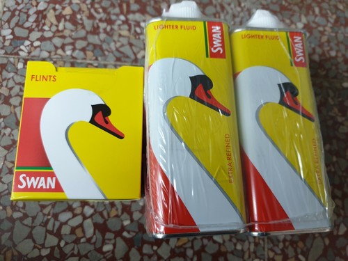 Premium Quantity Swan Lighter Fluid Extra Refined 100ml and Swan Flint ...