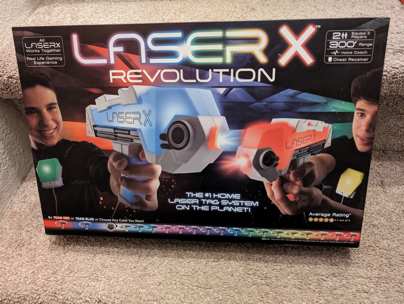 Laser X Two Player Revolution Double Blasters Battery Operated Laser ...