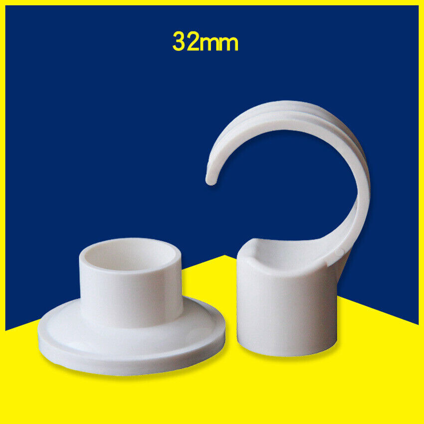 20/25/32/40mm White PVC Pipe Clamp Plastic Pipe Clip O-& Hook- Types ...