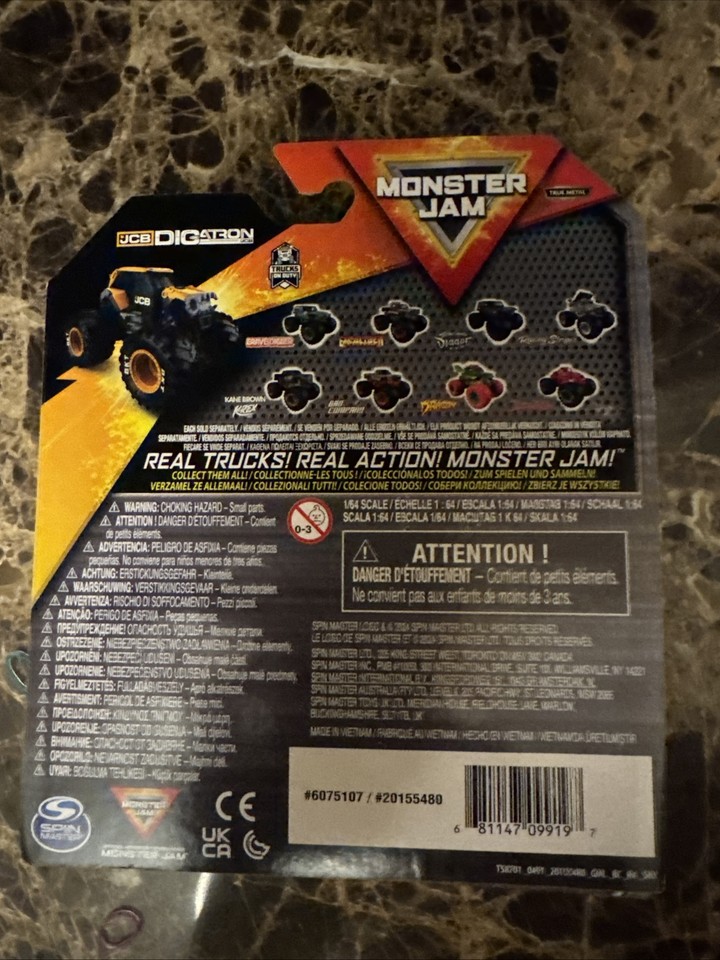 2025 SPIN MASTER MONSTER JAM JCB DIGATRON SERIES 41 - BRAND NEW TRUCKS ...