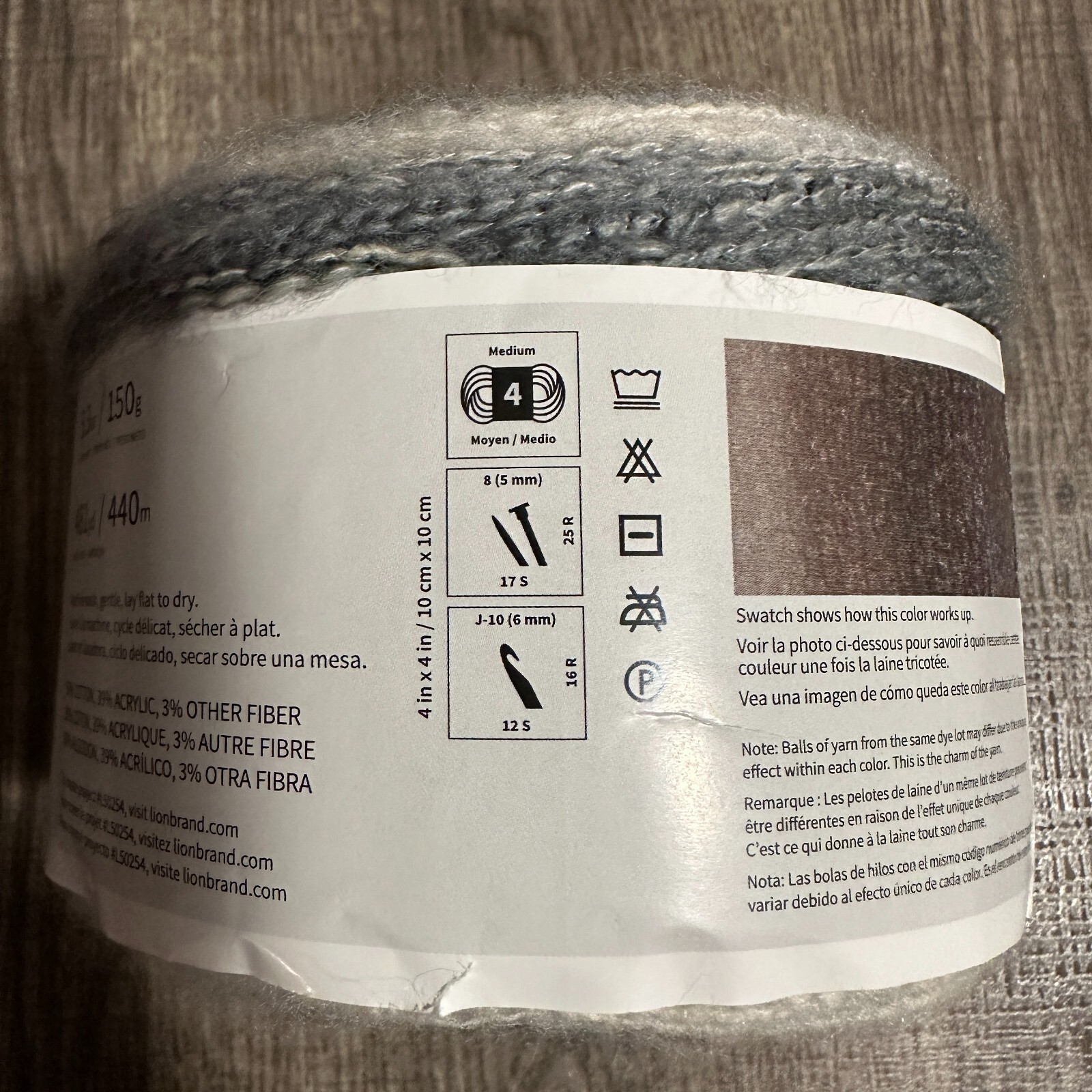 Lion BRAND Yarn Shawl in a Cake Feng Shui Gray 023032025148 for sale ...