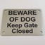 Beware of Dog Keep Gate Closed Sign Plaque Close Shut Outdoor Rated ...