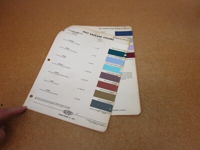 1957 Packard car exterior paint color chip chart sheet sample | eBay