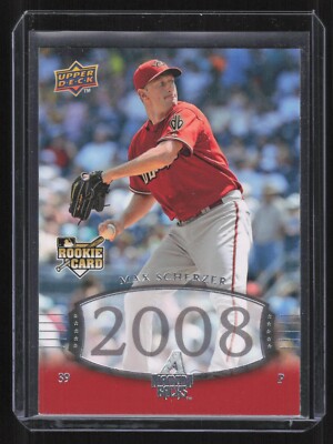 2008 Upper Deck UD Timeline Max Scherzer #213 Rookie RC Arizona ...