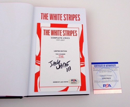 Jack White The White Stripes Signed Autograph Complete Lyrics Book PSA ...