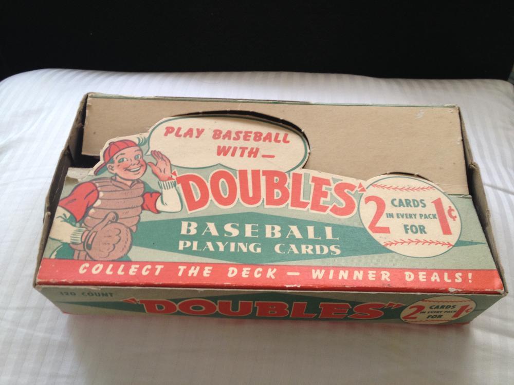 1951 Topps Doubles Baseball Card Red Back Set EMPTY Display Wax Pack ...
