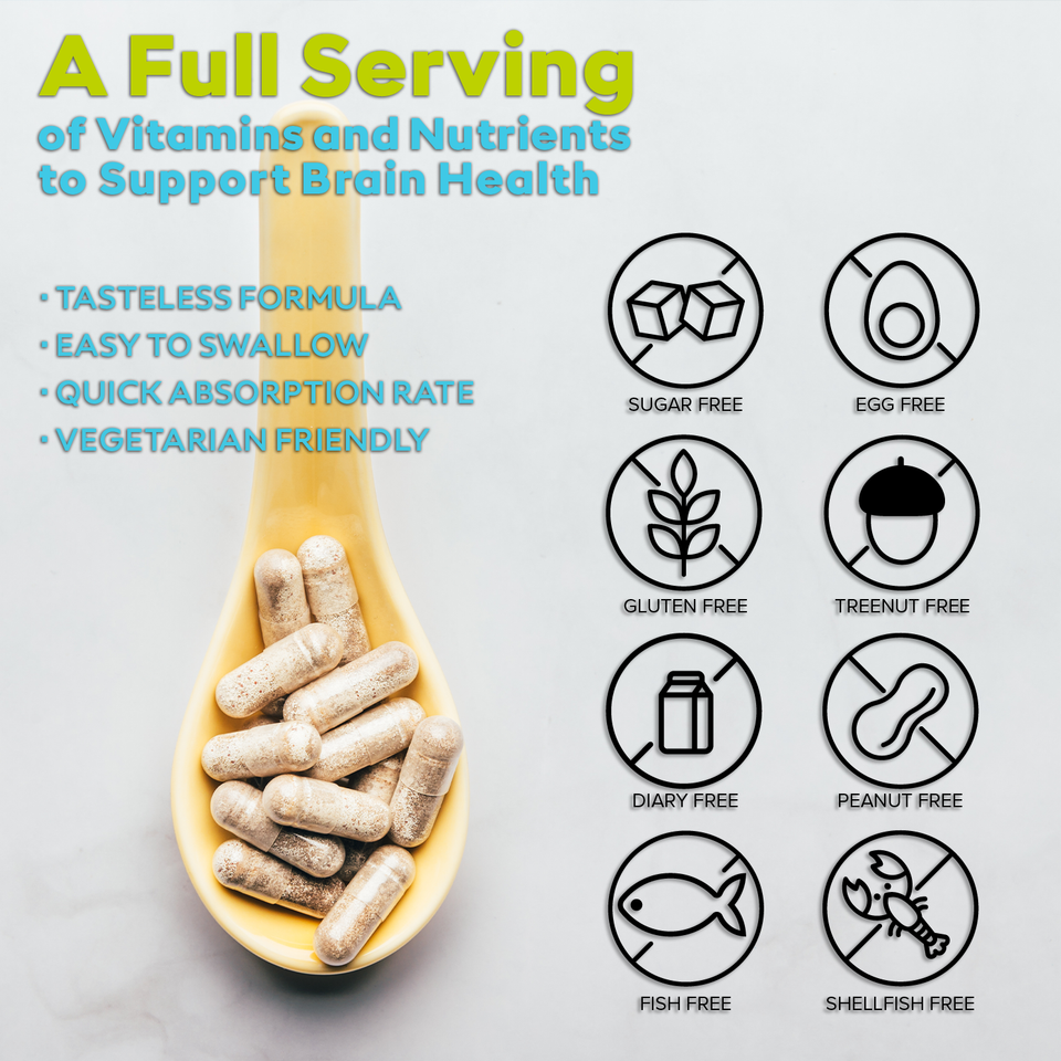 Memory Lift Brain Maximum Support Supplement Pills Advanced Formula 300 ...