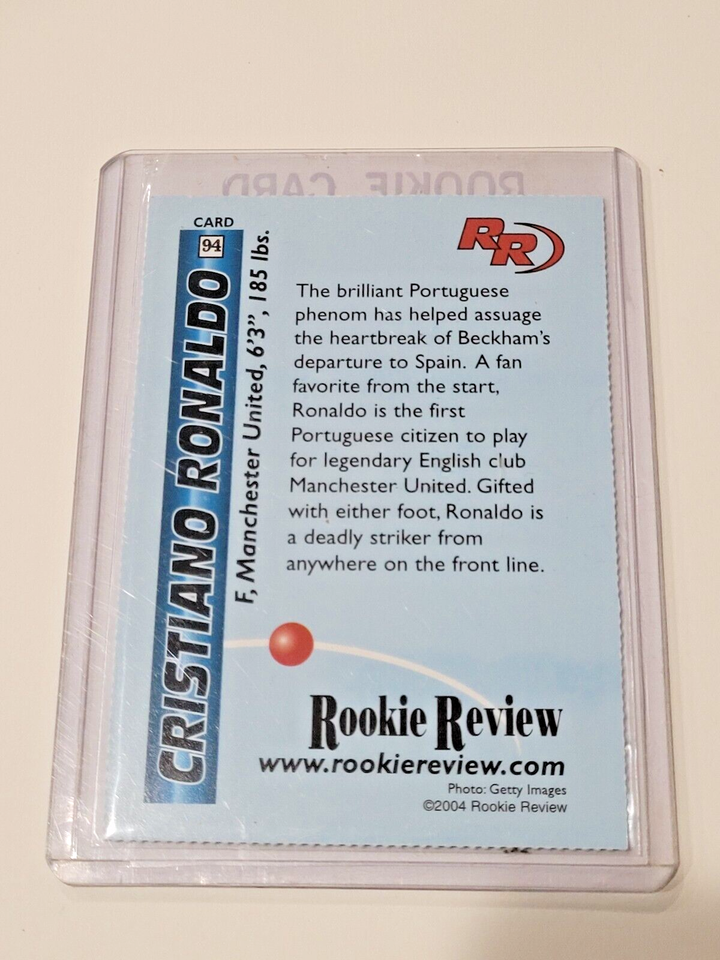 2004 Rookie Review Cristiano Ronaldo Card #94 Manchester United ...