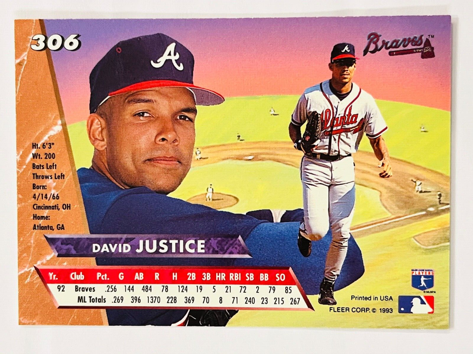 David Justice 1993 Fleer Ultra #306 | eBay