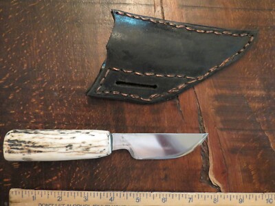 VINTAGE PRIMITIVE HUNTING KNIFE AND SHEATH/HANDMADE | eBay