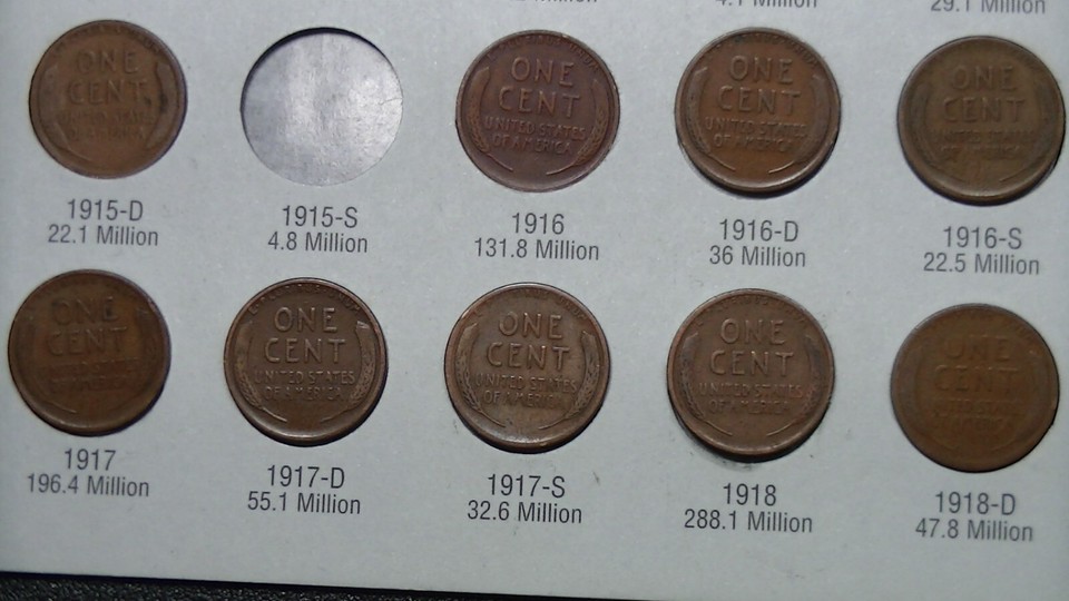 LINCOLN WHEAT PENNY CENT SET LOT 78 COINS 1909 VDB TO 1940 EXCEPTIONAL ...