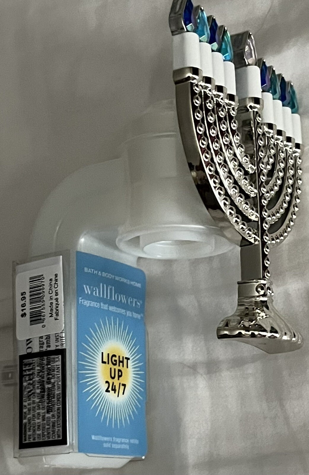 NWT BATH & BODY WORKS HANUKKAH MENORAH LIGHT UP WALLFLOWER PLUG ...