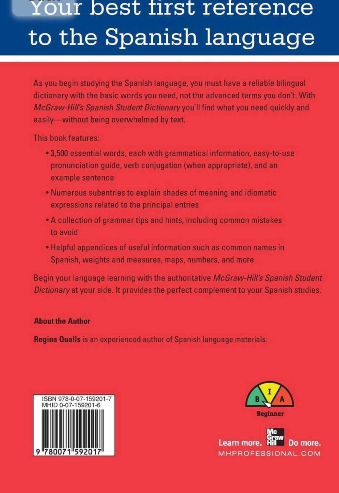 McGraw-Hill Dictionary Ser.: McGraw-Hill's Spanish Student Dictionary ...