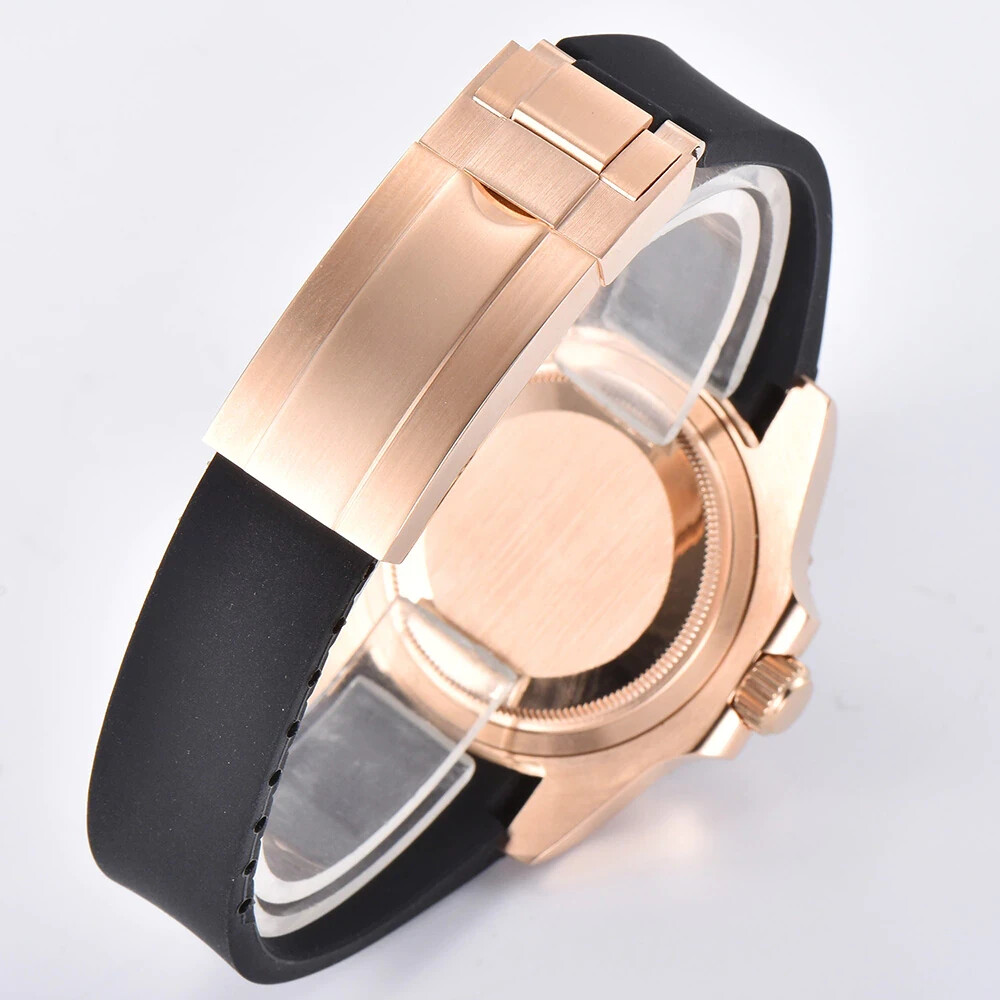 Automatic Watch Yachtmaster Style Homage Tribute 40mm Rose Gold color ...