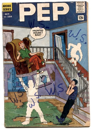 Pep # 158 1962- Archie-Betty-Veronica-Fly Girl- ghost cover-G | eBay