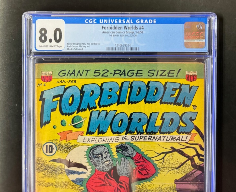 FORBIDEN WORLDS #4 CGC 8.0 Pre-code Horror Werewolf Classic Comic Cvr ...