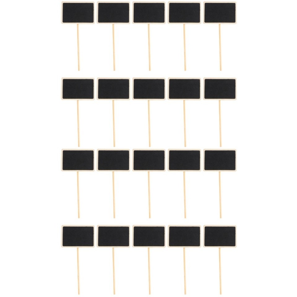 40 pcs Wooden Mini Blackboard Toppers Message Board Creative Chalkboard ...