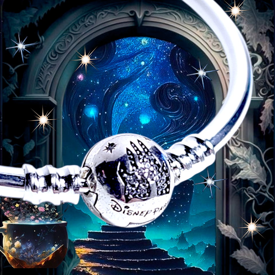 Pandora Disney Castle Clasp Bracelet Disney World Parks Snake Bracelet ...