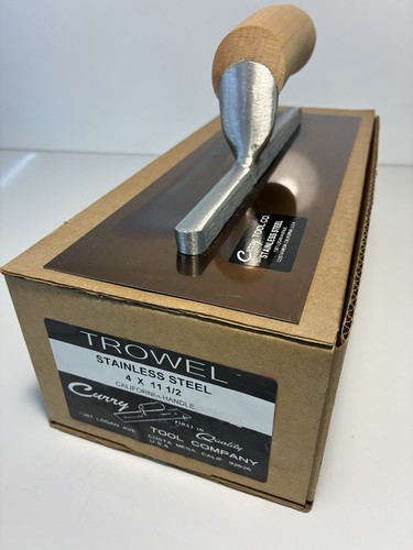 New Curry Trowel 4x11.5” California Handle Finishing Trowel Curry Tool ...