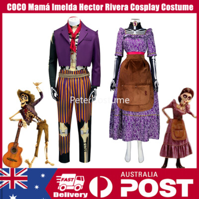COCO Cosplay Costume Mamá Imelda Dress Hector Rivera Outfit Christmas ...