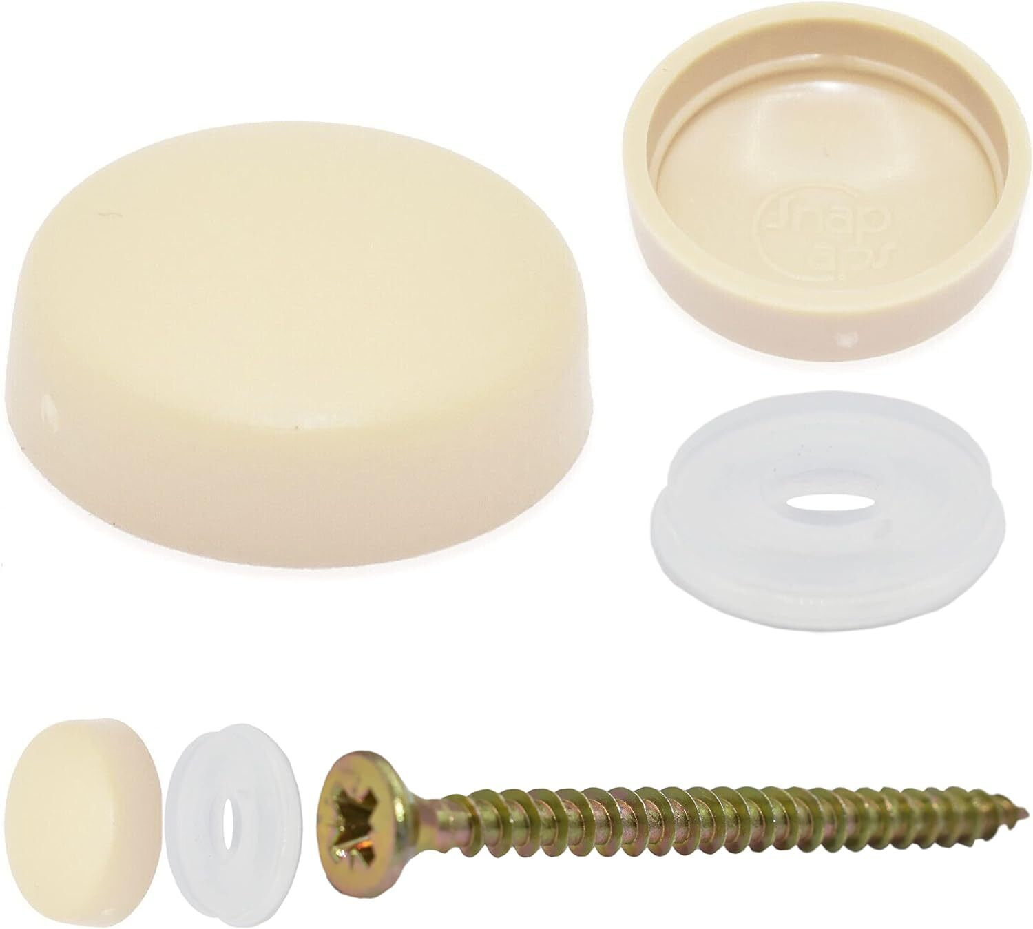 Large Screw Cap Cover Plastidome Gloss 10 - 12 Gauge Countersunk Screws ...