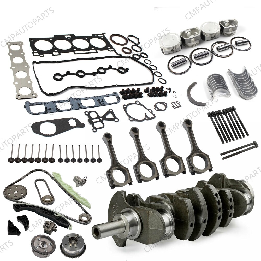 G4KC Engine Rebuild Piston Gasket Kit w/ Crankshaft & Rods & Timing For ...