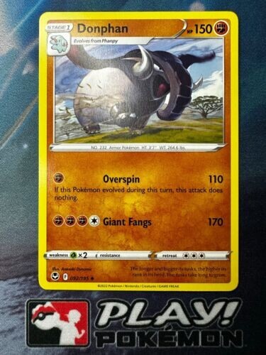 Donphan 092/195 SWSH Silver Tempest Pokemon TCG Card NM + Cardsaver | eBay