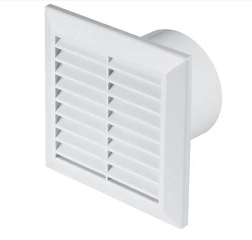 White Bathroom Extractor Fan 100mm / 4" Air Vent Grille Kitchen ...