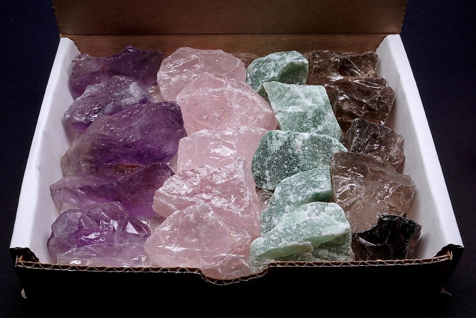 Quartz Collection Amethyst Rose Quartz Aventurine Smoky Quartz 20 Piece ...